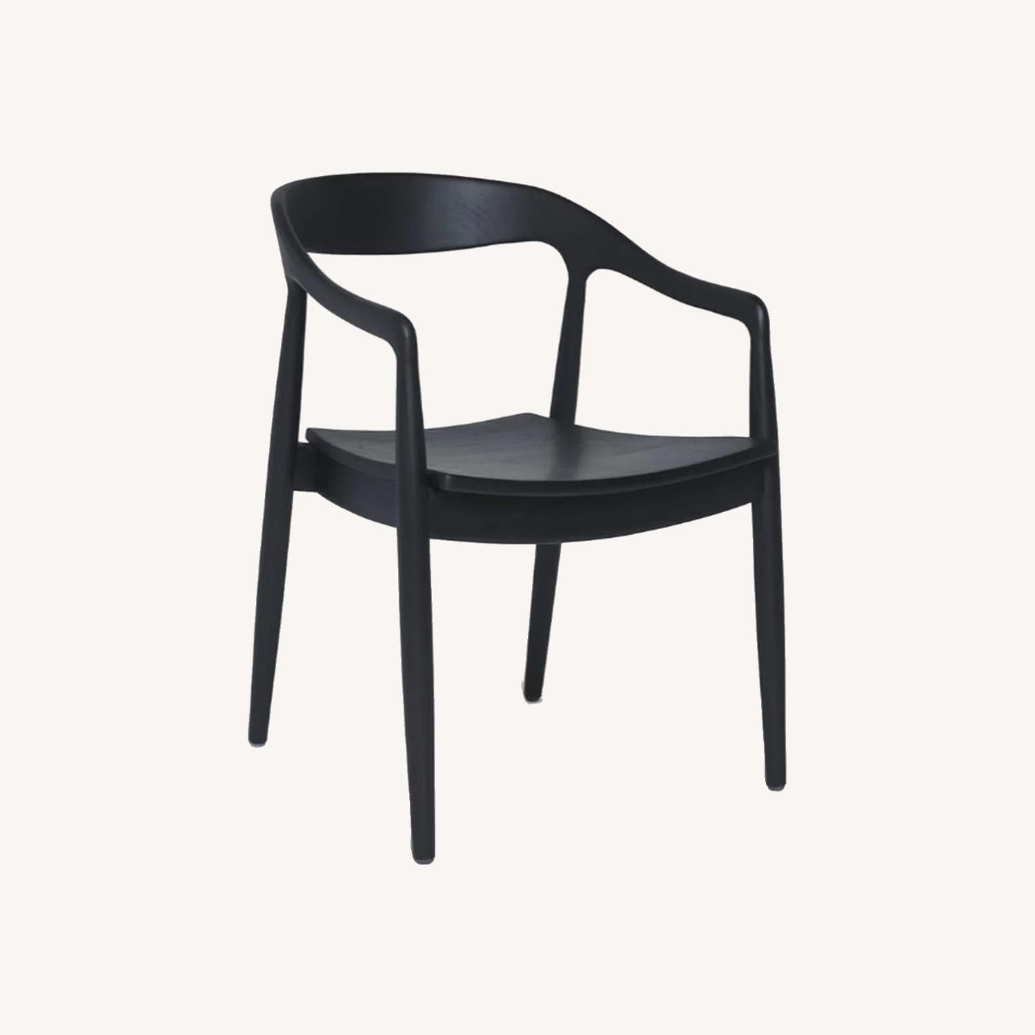 Lulu and Georgia Ida Dining Arm Chair Set of 2 ,Black - AptDeco