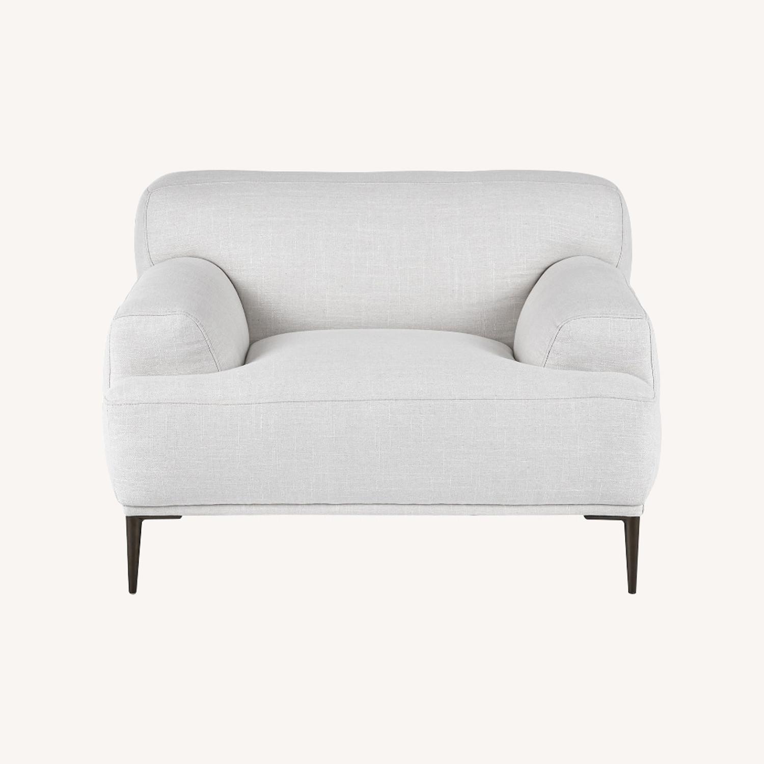 Article Visby Quartz White Lounge Chair - AptDeco