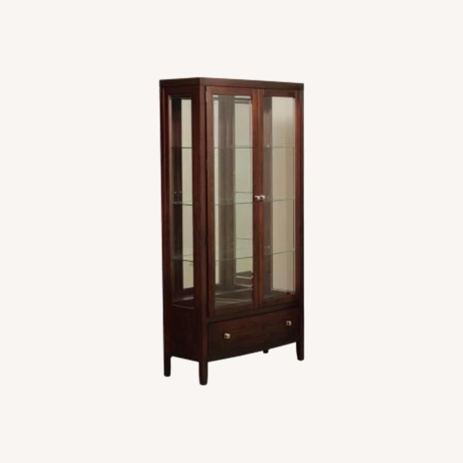 Stanley Dark Solid Wood Curio - AptDeco