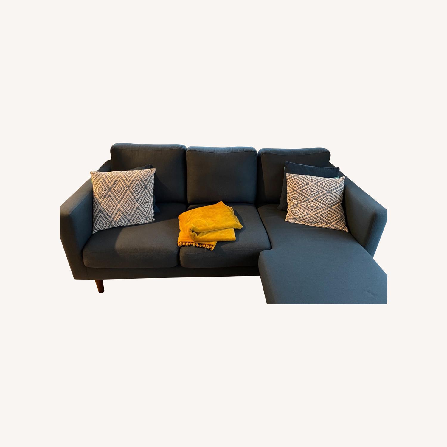 Rivet Modern Sofa 80" width w Sectional Chaise - AptDeco