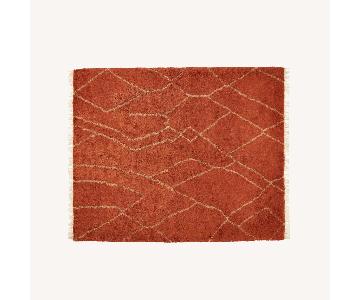 CB2 8x10 Rust Colored Moroccan Rug - AptDeco