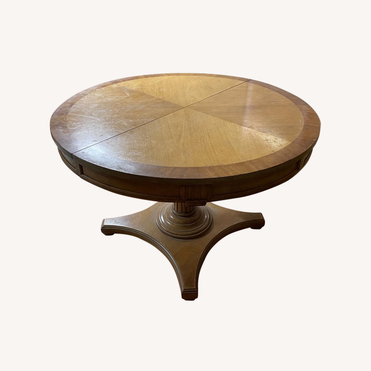 DutchCrafters Vintage Round Kitchen Table - AptDeco