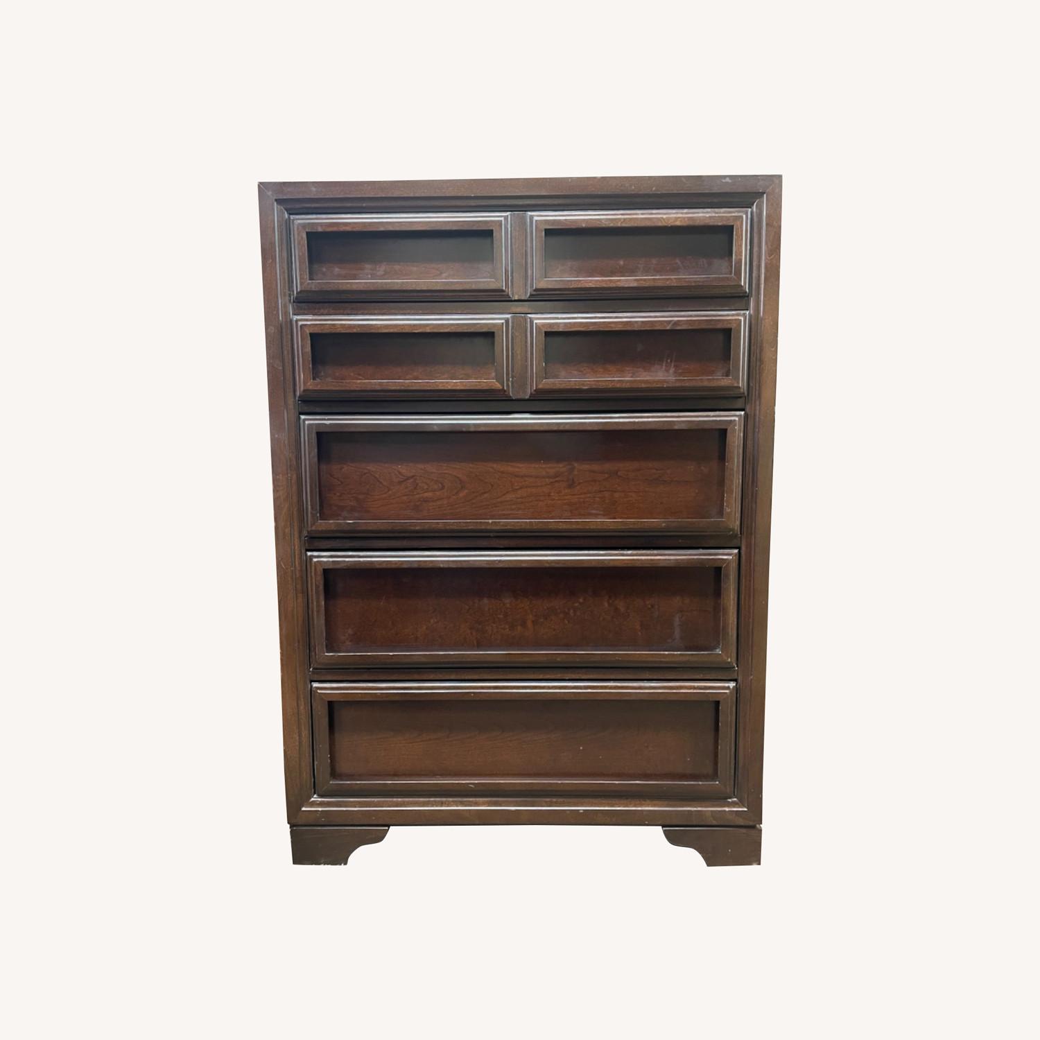 LC Further 5 Drawer Dark Brown Dresser - AptDeco
