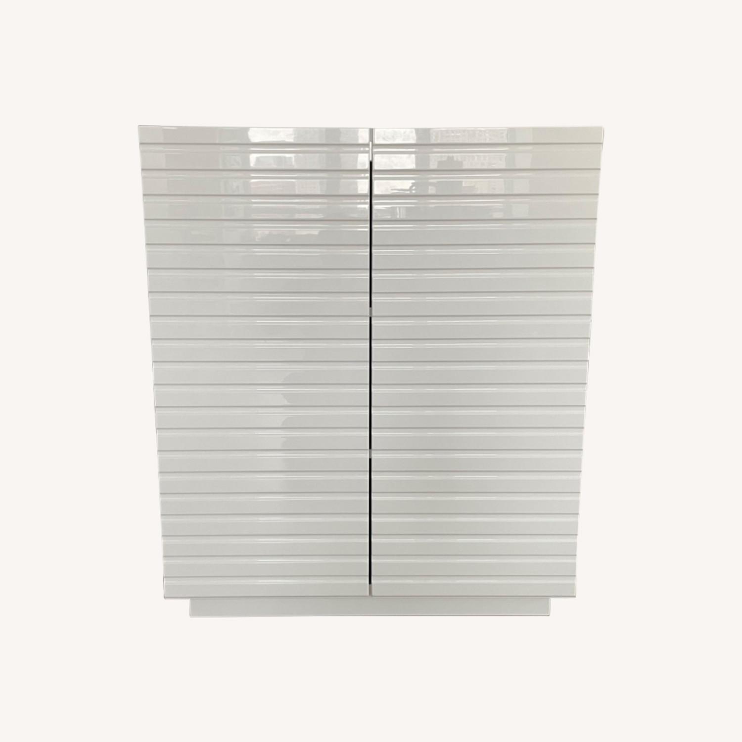 CB2 White Storage Cabinet - AptDeco