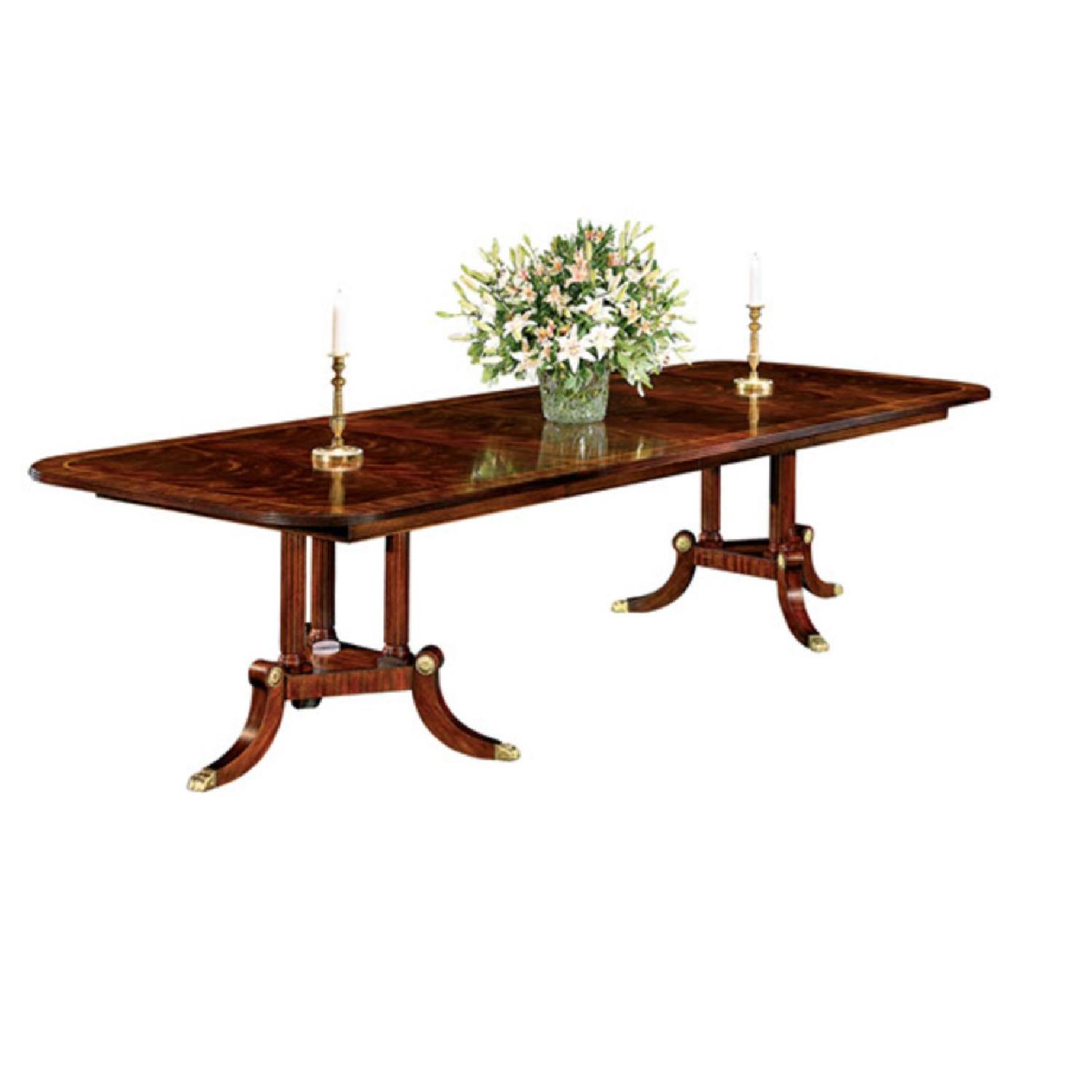 Henkel Harris Rectangular Dining Table w/ 10 Chairs - AptDeco