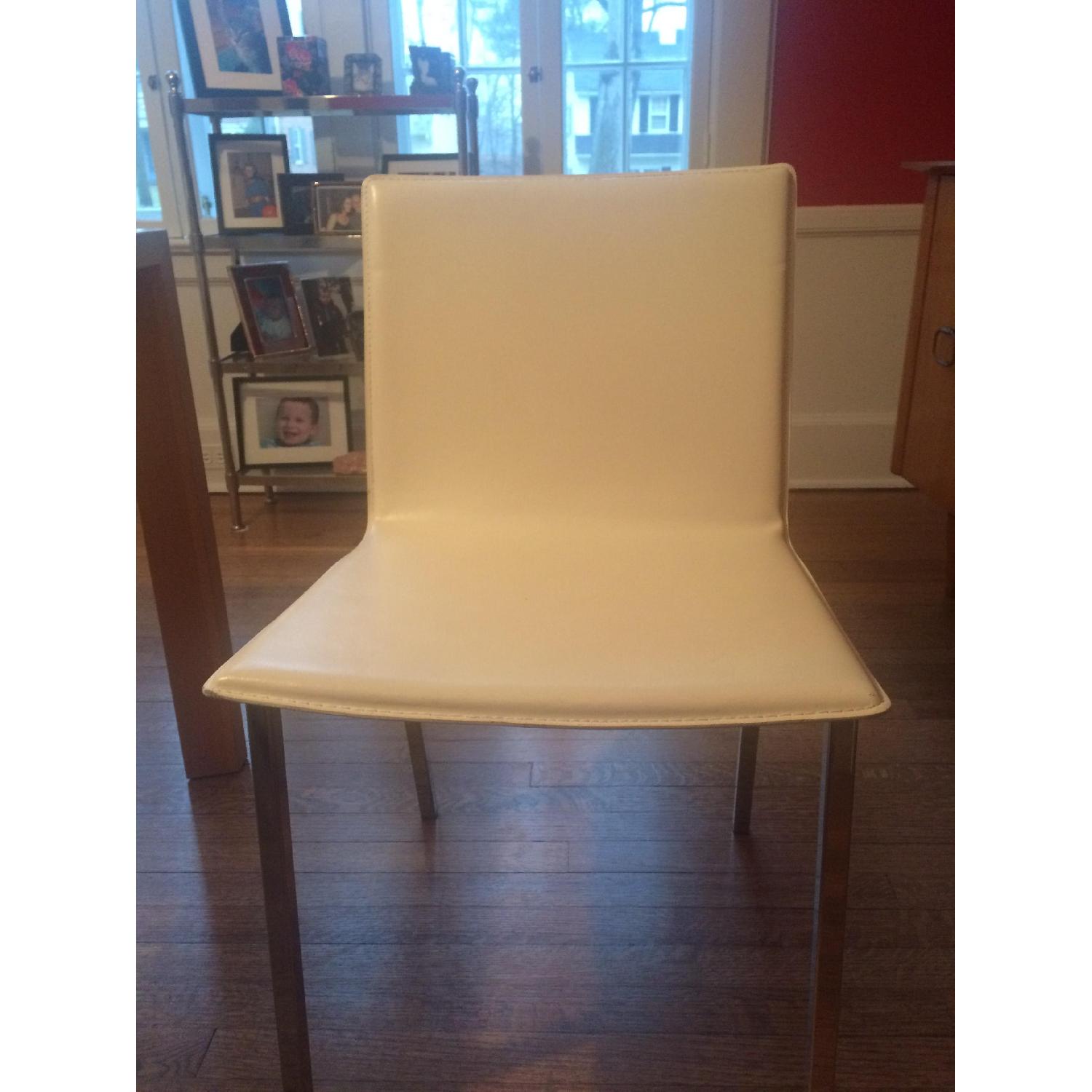 CB2 Leather Dining Chair - AptDeco