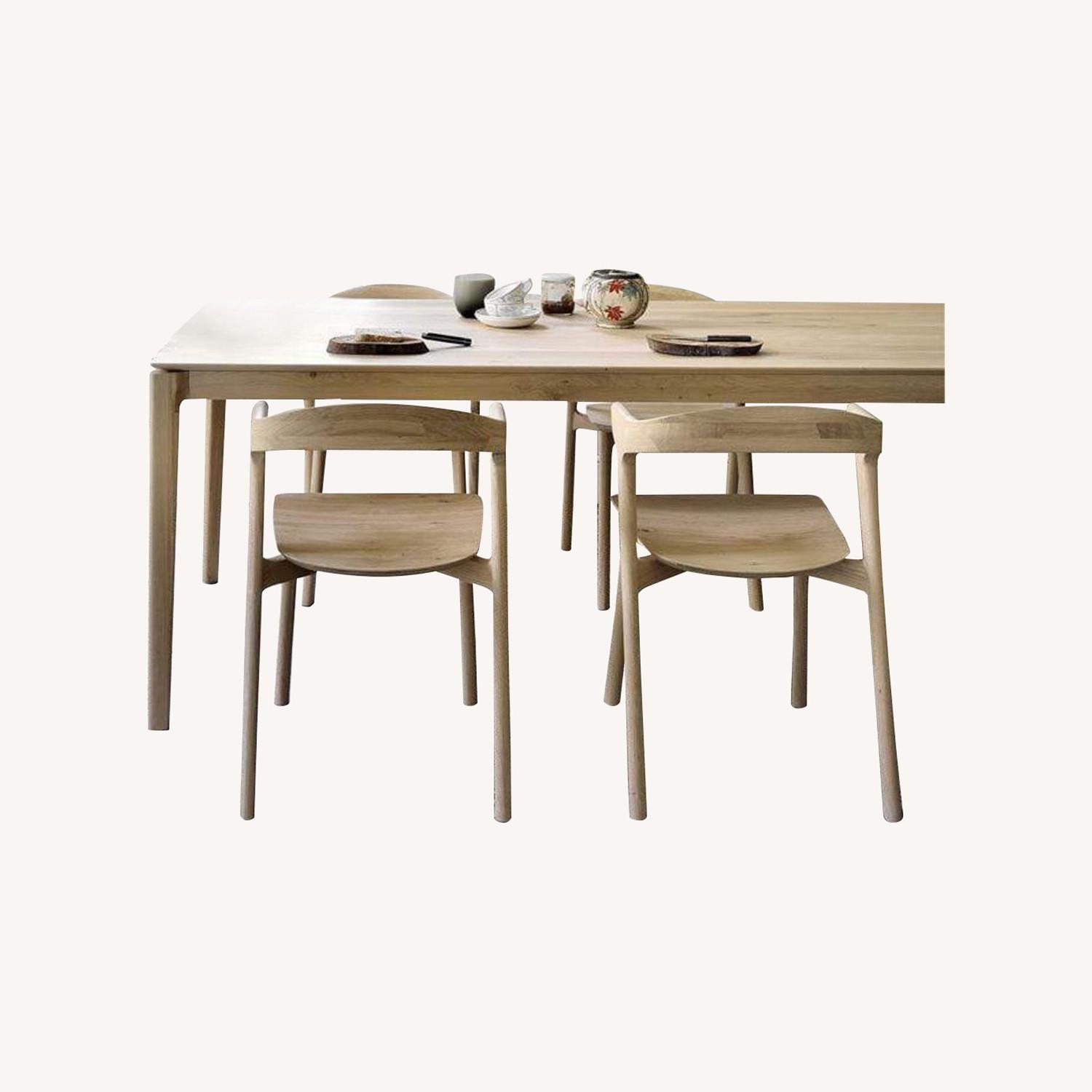 Denver Modern Platte Dining Table, Natural Oak - AptDeco