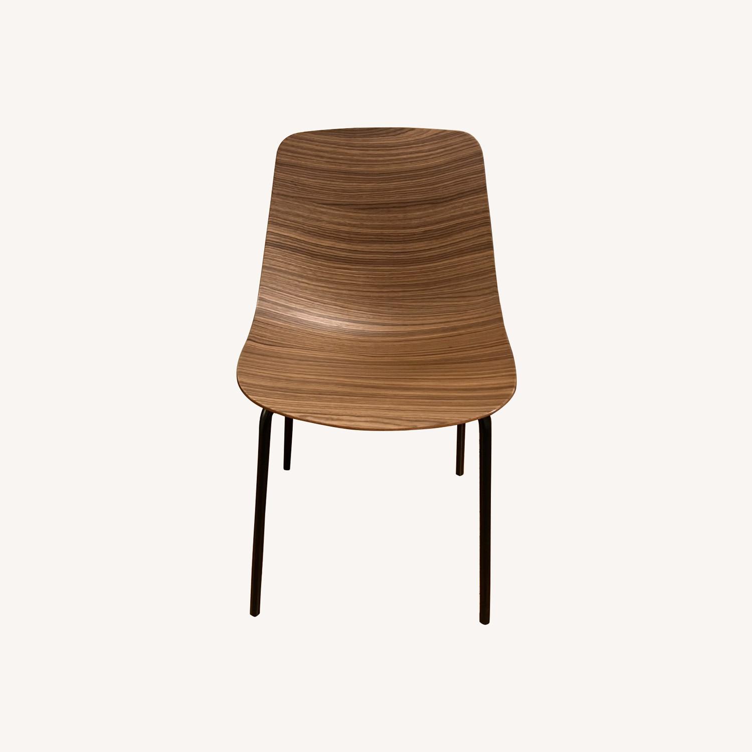 Blu Dot Walnut Clean Cut Dining Chairs - AptDeco