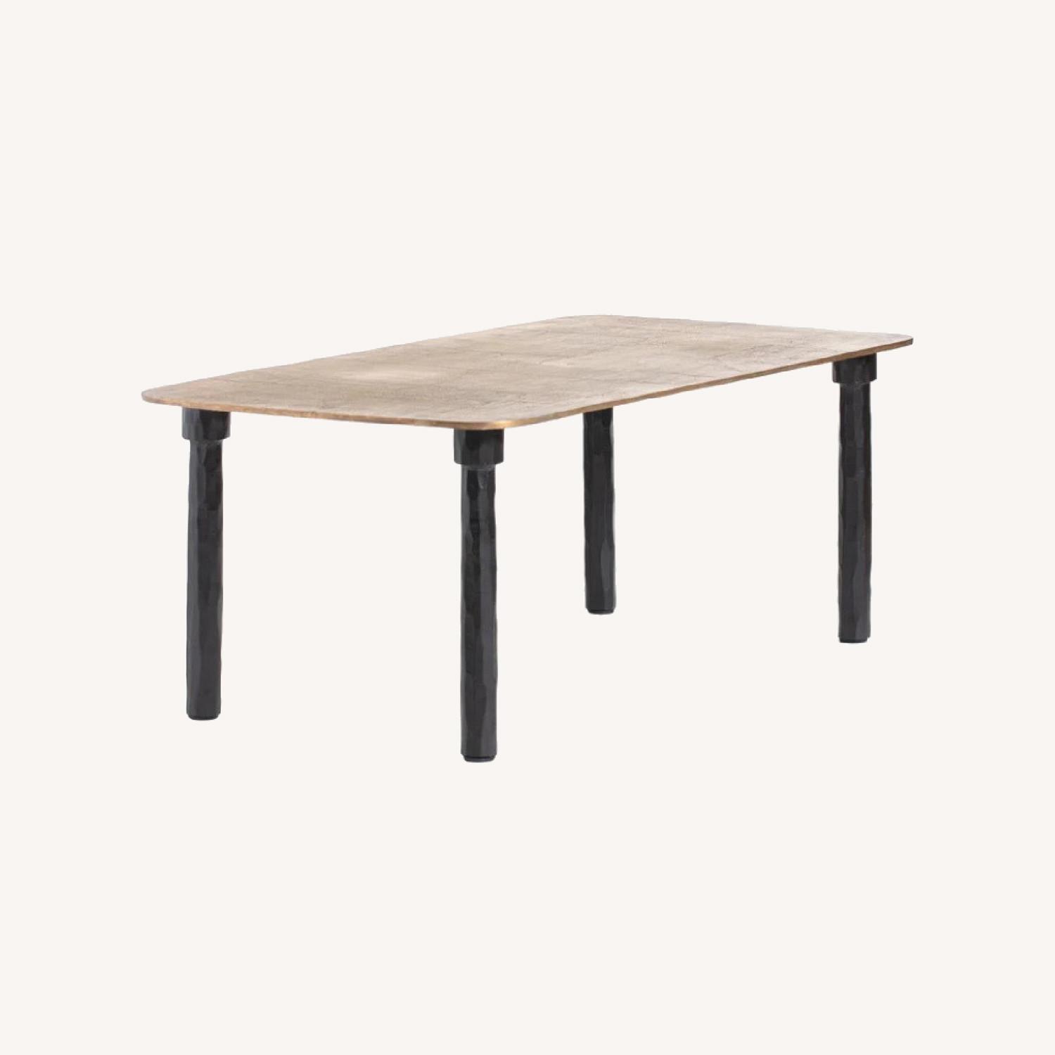 Alana Coffee Table Brass Antique and Black - AptDeco