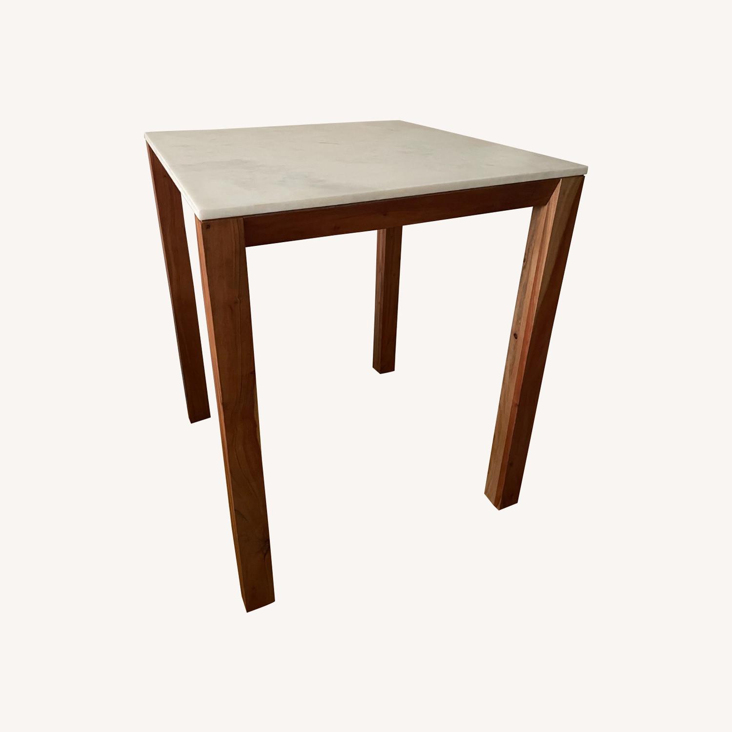 CB2 High Top Marble Table - AptDeco