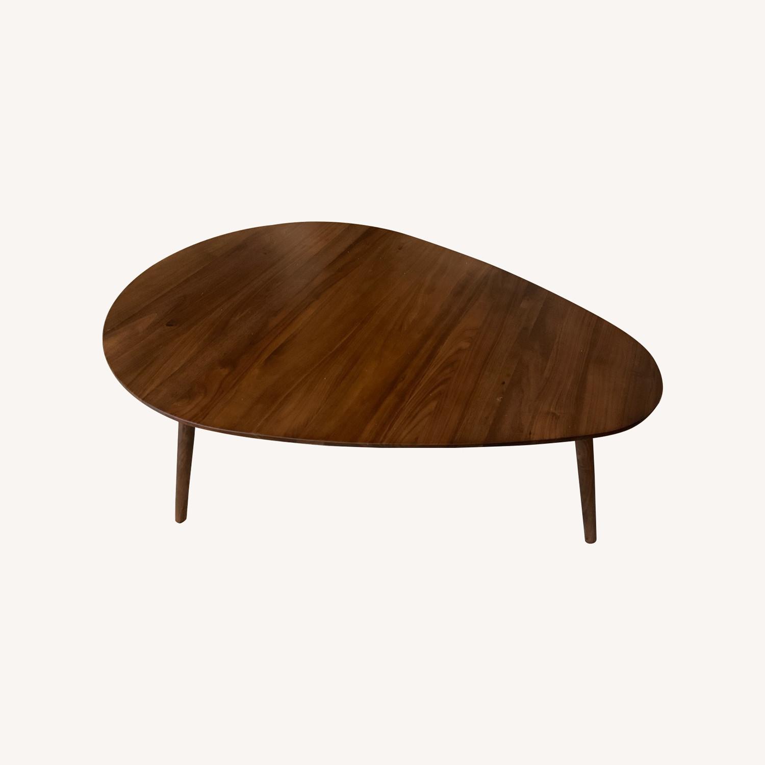 Article Amoeba Wild Walnut 42.5" Wide Coffee Table - AptDeco