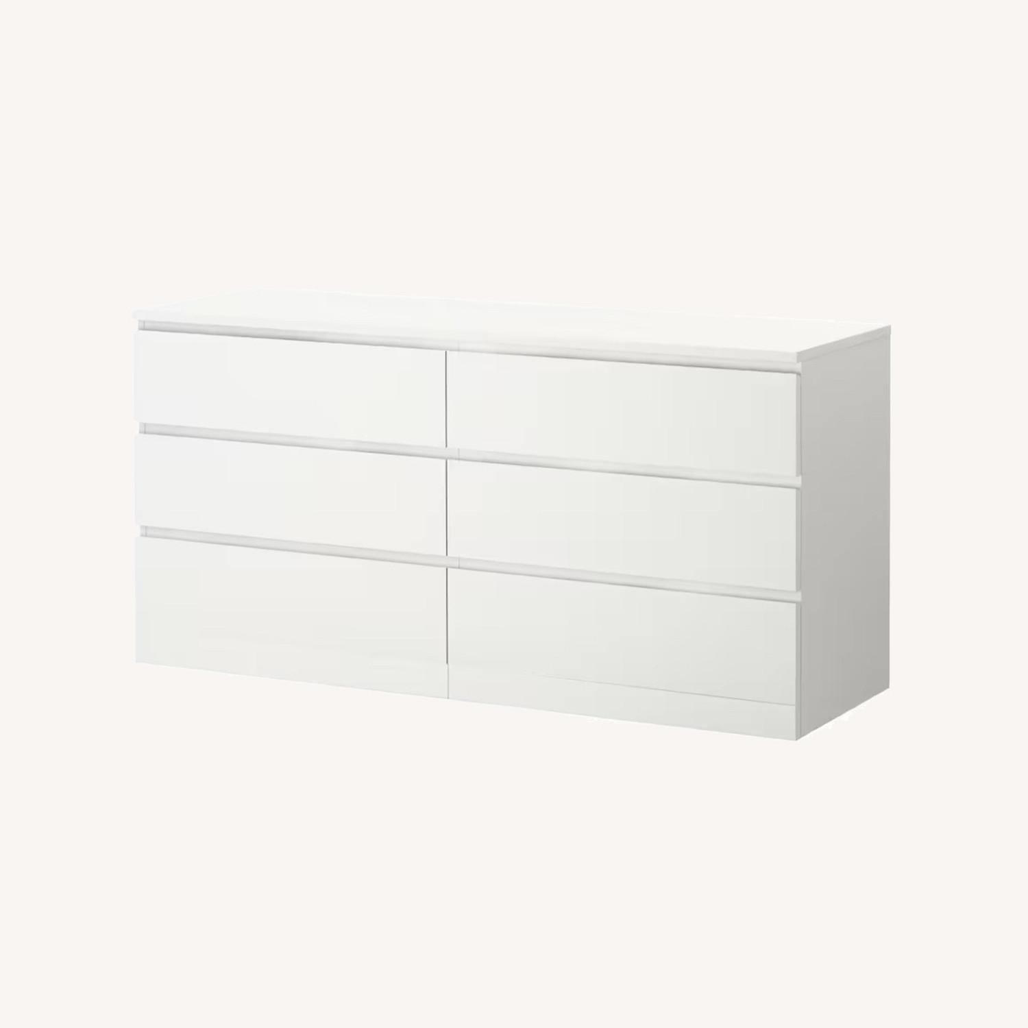 IKEA Malm White 6 Drawer Dresser - AptDeco