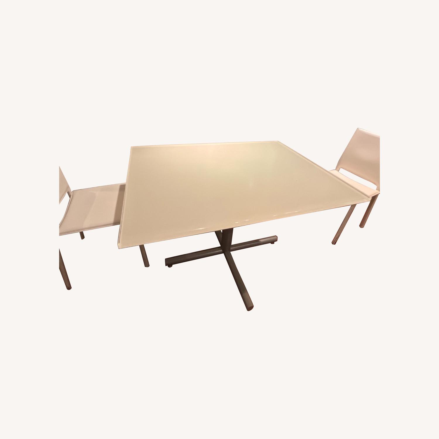 Taylor Made Custom Glass Kitchen Table w 4 Chairs - AptDeco
