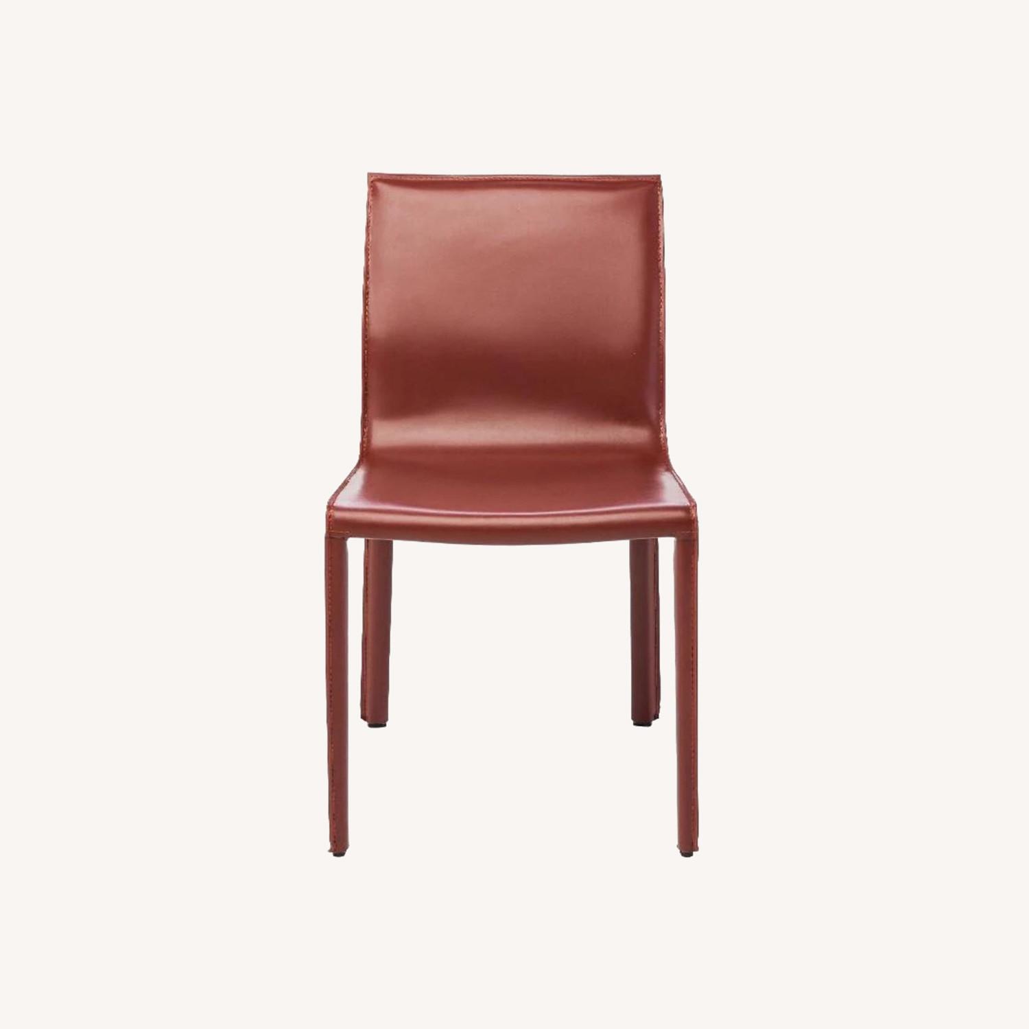 Calder Italian Leather Dining Chairs - AptDeco