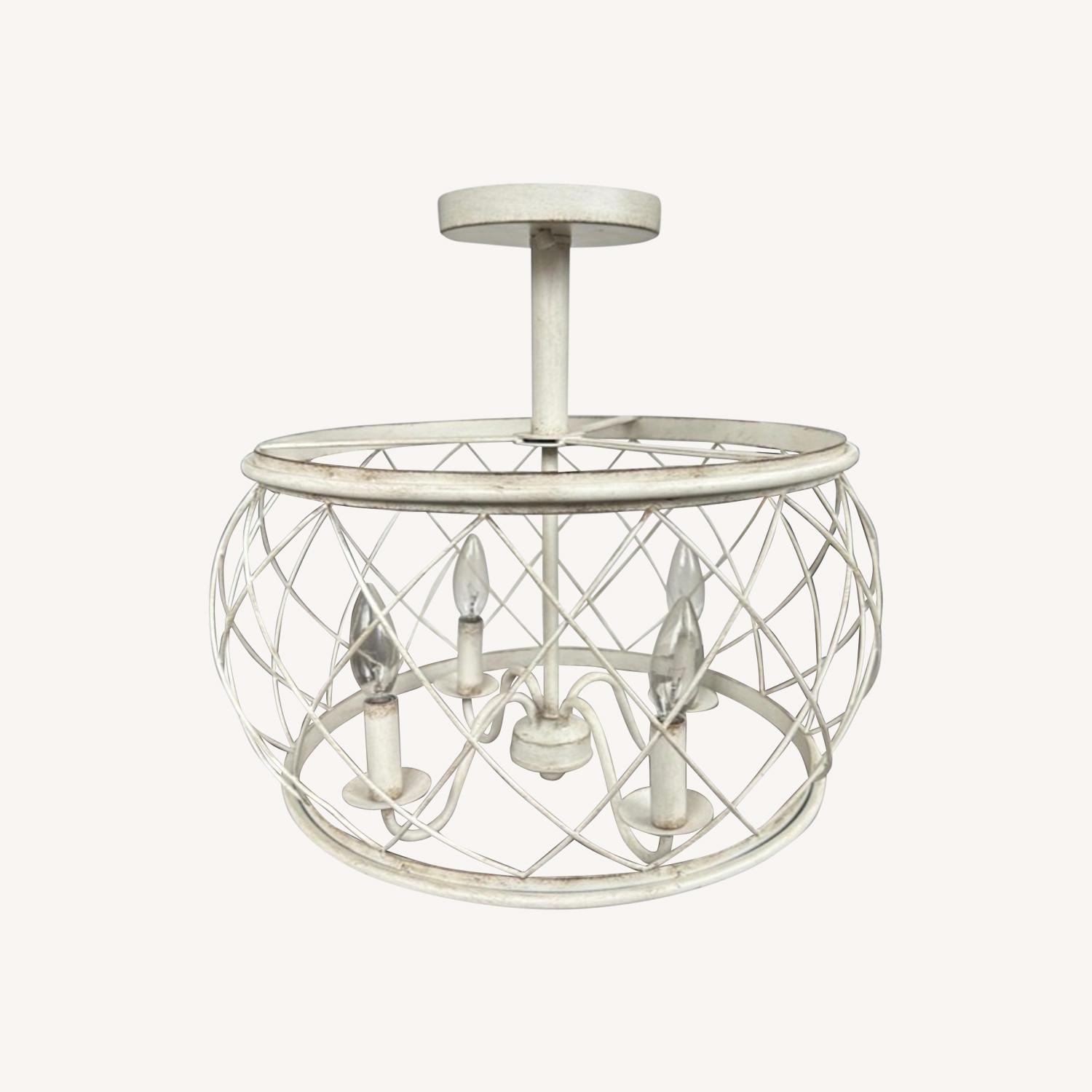Beige Overhead Ceiling Light - AptDeco
