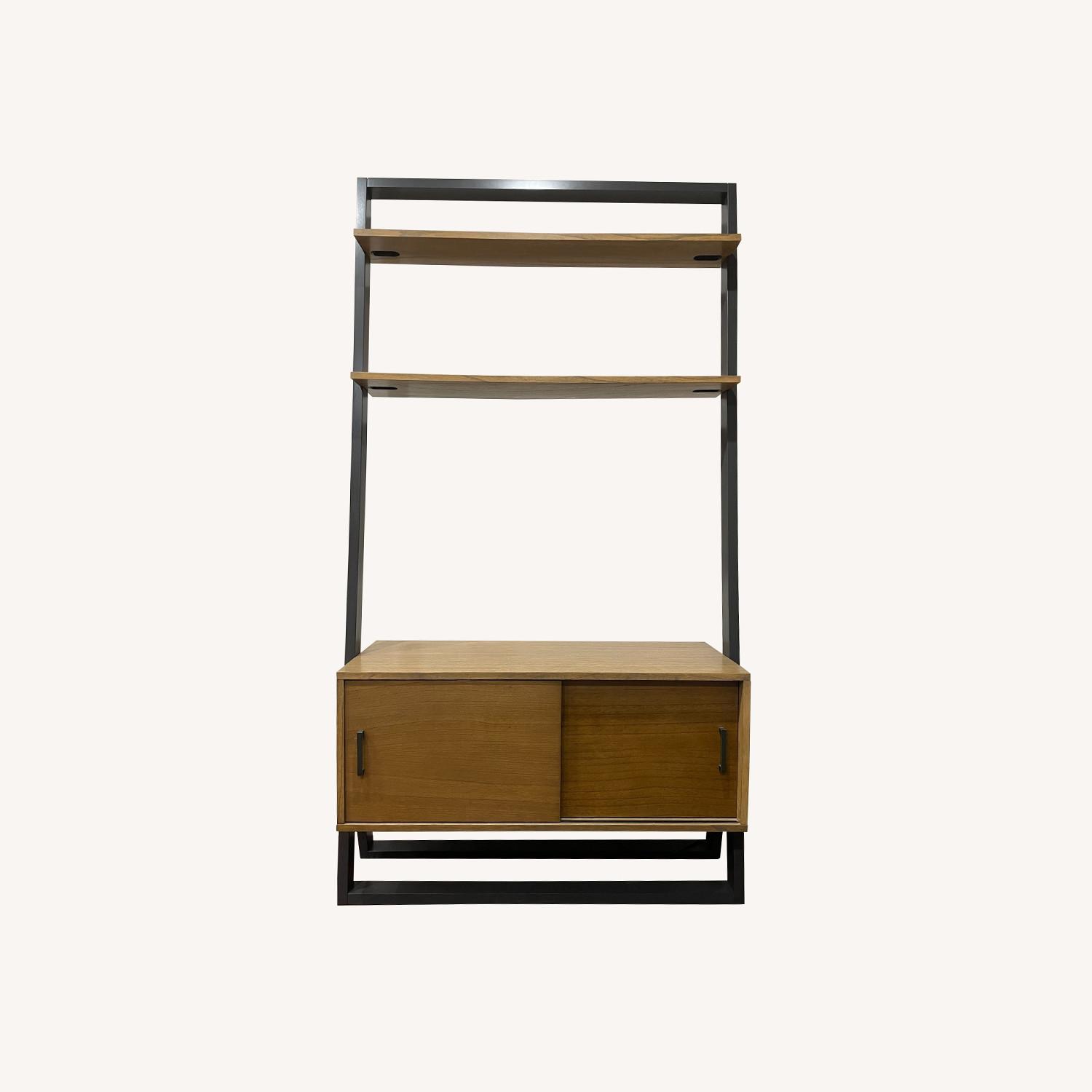 West elm ladder shelf media console store
