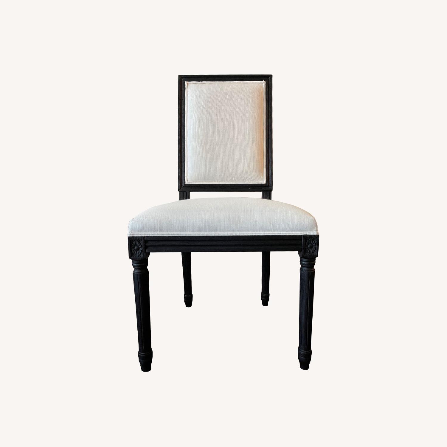 Vintage French Square Back Side Chair - AptDeco