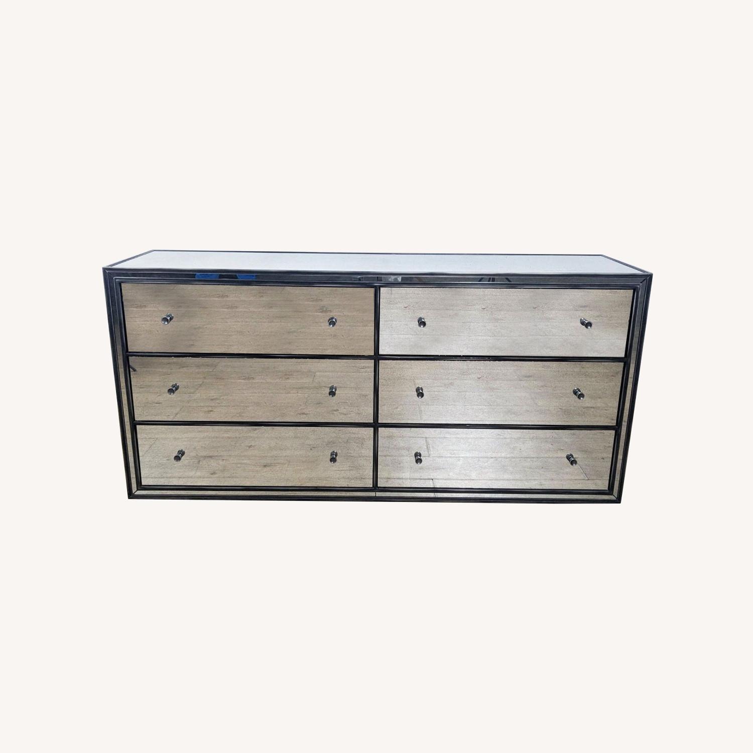 Restoration Hardware Strand 6 Drawer Mirrored Dresser