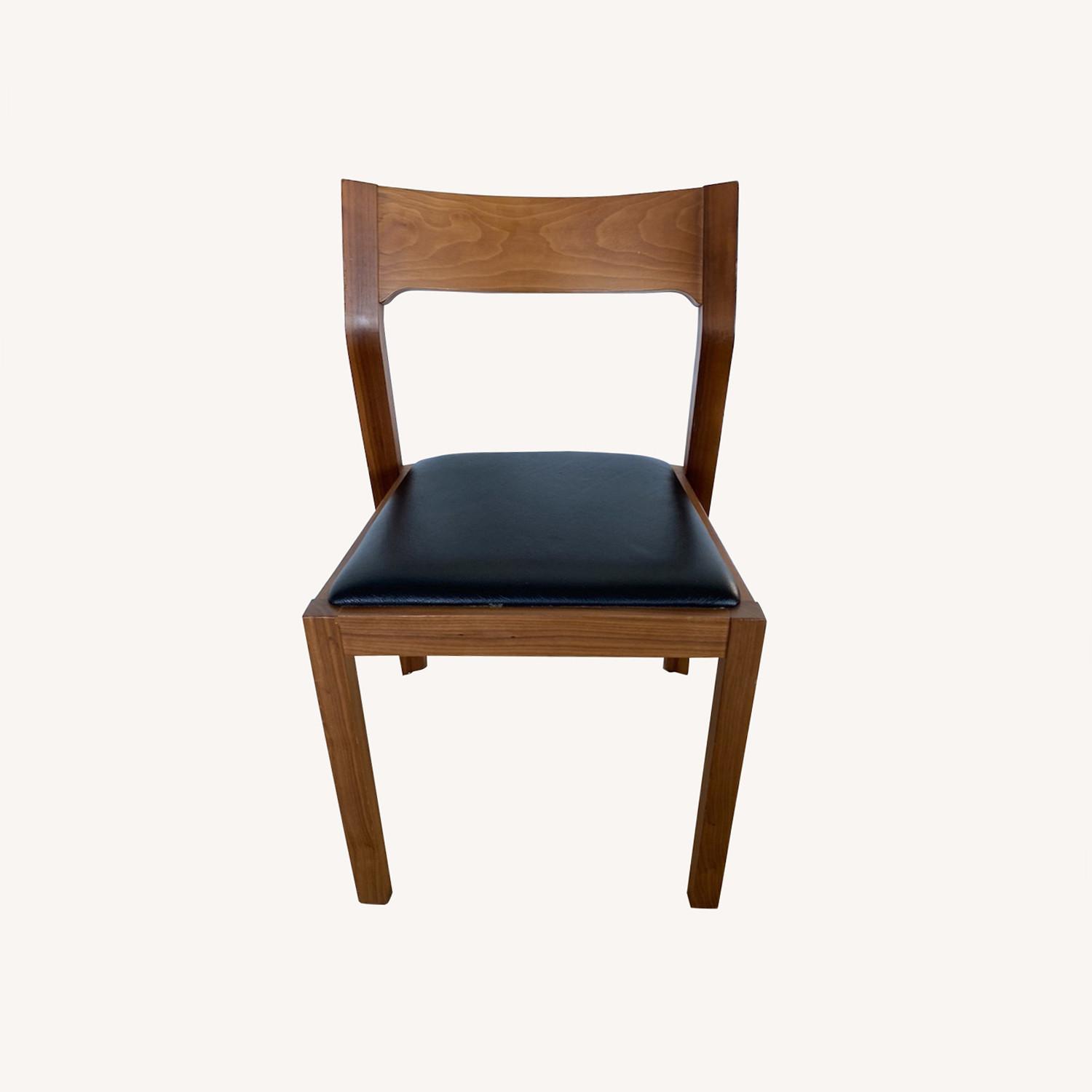 Design Within Reach 7 Set of Walnut/Black Profile Chairs - AptDeco