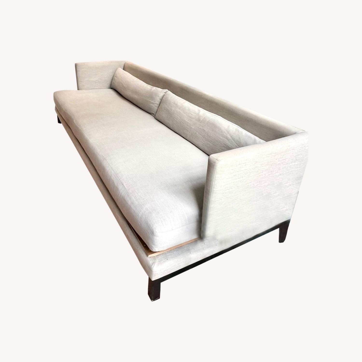 CB2 Oversized Deep Contemporary Grey Sofa - AptDeco