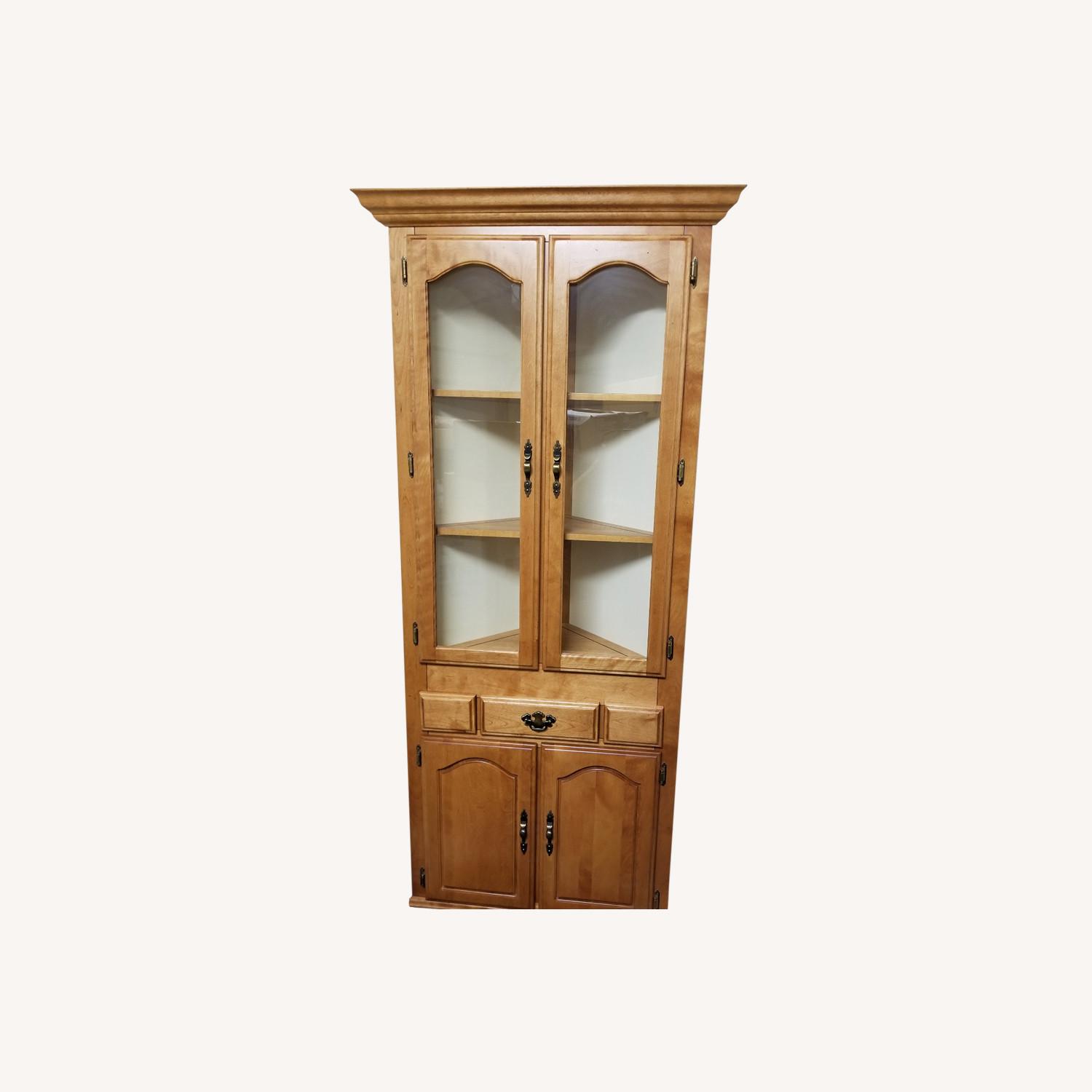 Bermex Corner Curio Cabinet - AptDeco