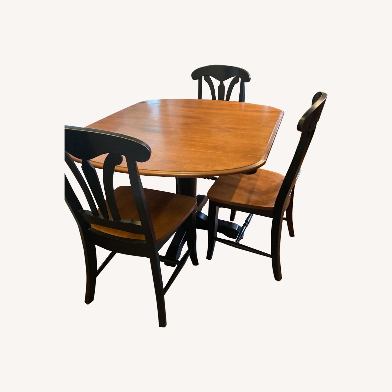 Canadel Drop Leaf Table and 4 Chairs - AptDeco