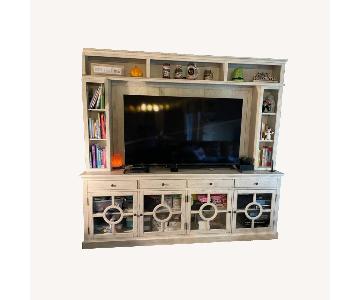 Aspen Radius 96- inch Tv Console With Hutch - AptDeco