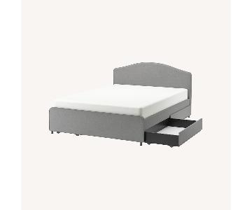 IKEA Hauga Upholstered Queen Bed with storage - AptDeco