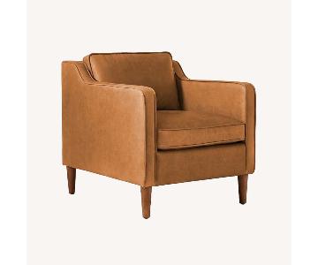 West Elm Hamilton Leather Chair - AptDeco