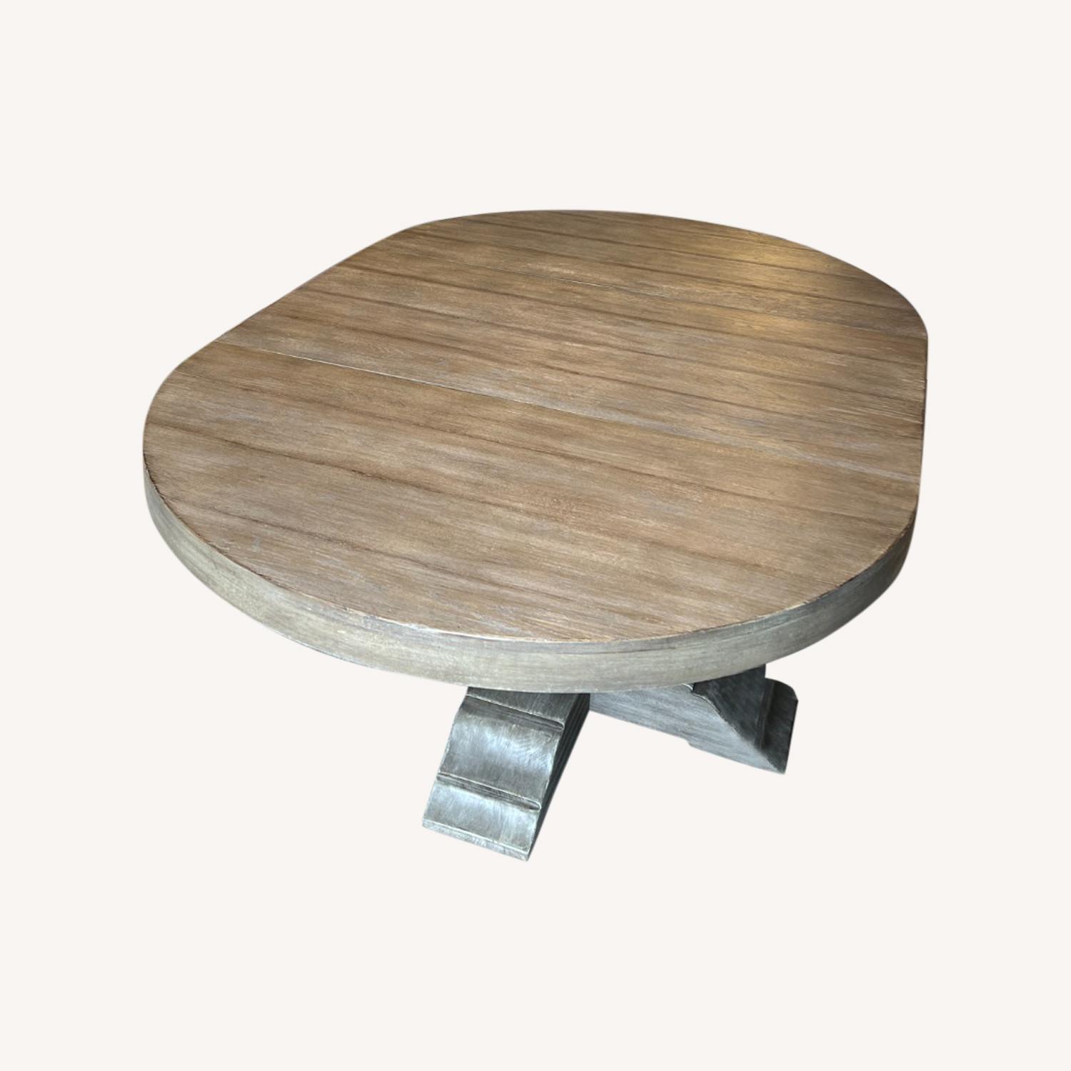 Pottery Barn Banks Round Extending Dining Table - AptDeco