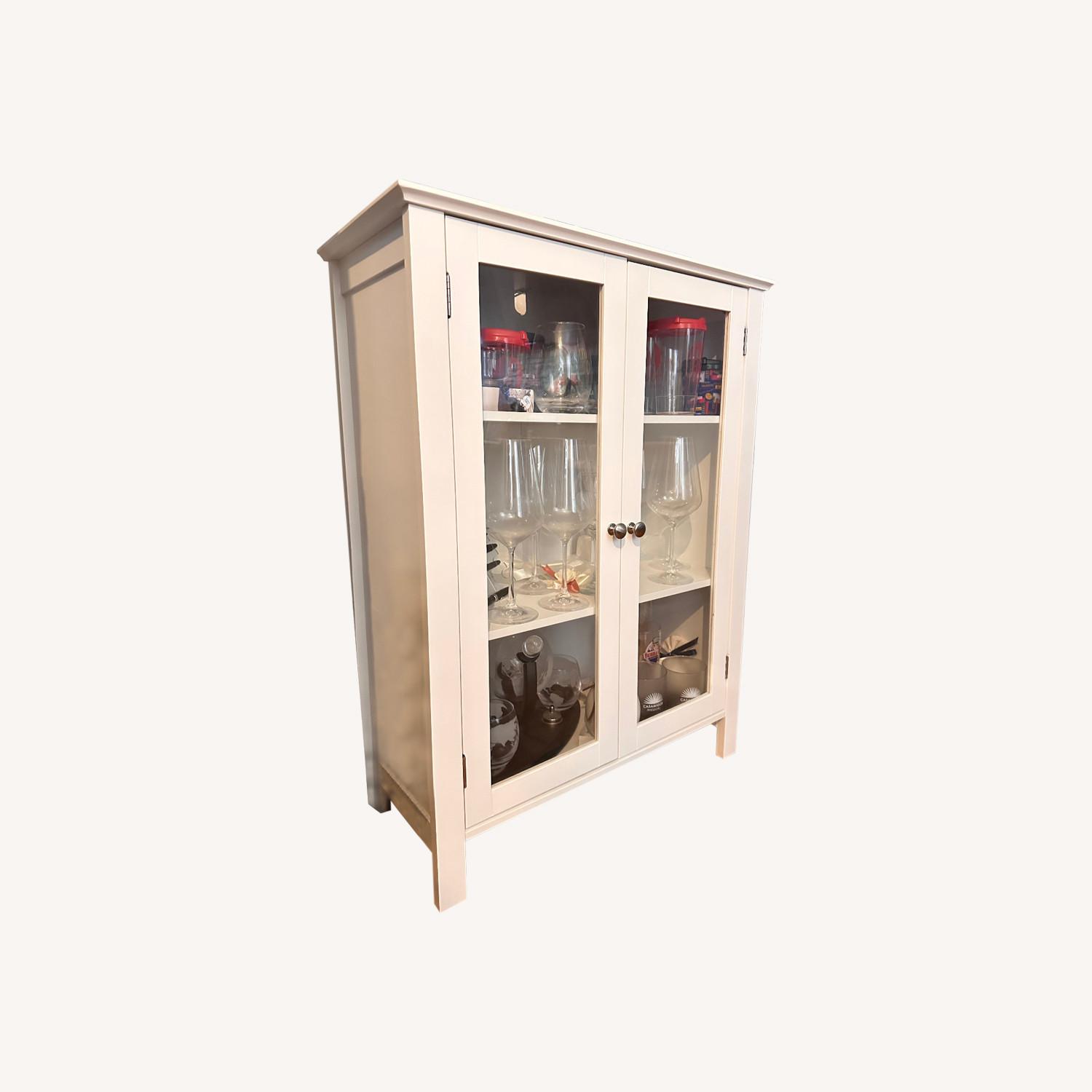 Storage Cabinet Sideboard, Trans Glass Doors - AptDeco