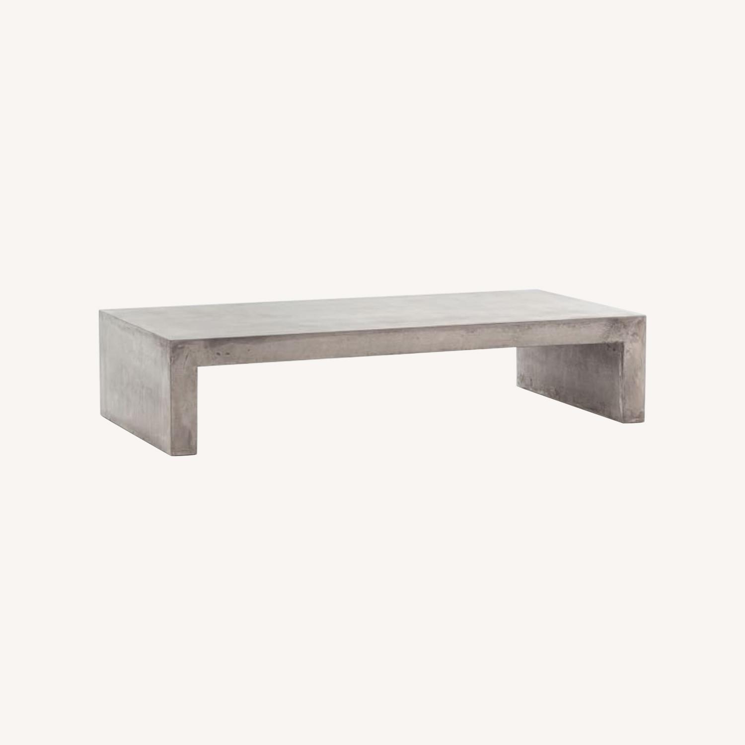 West Elm Concrete Cement Gray Coffee Table - AptDeco