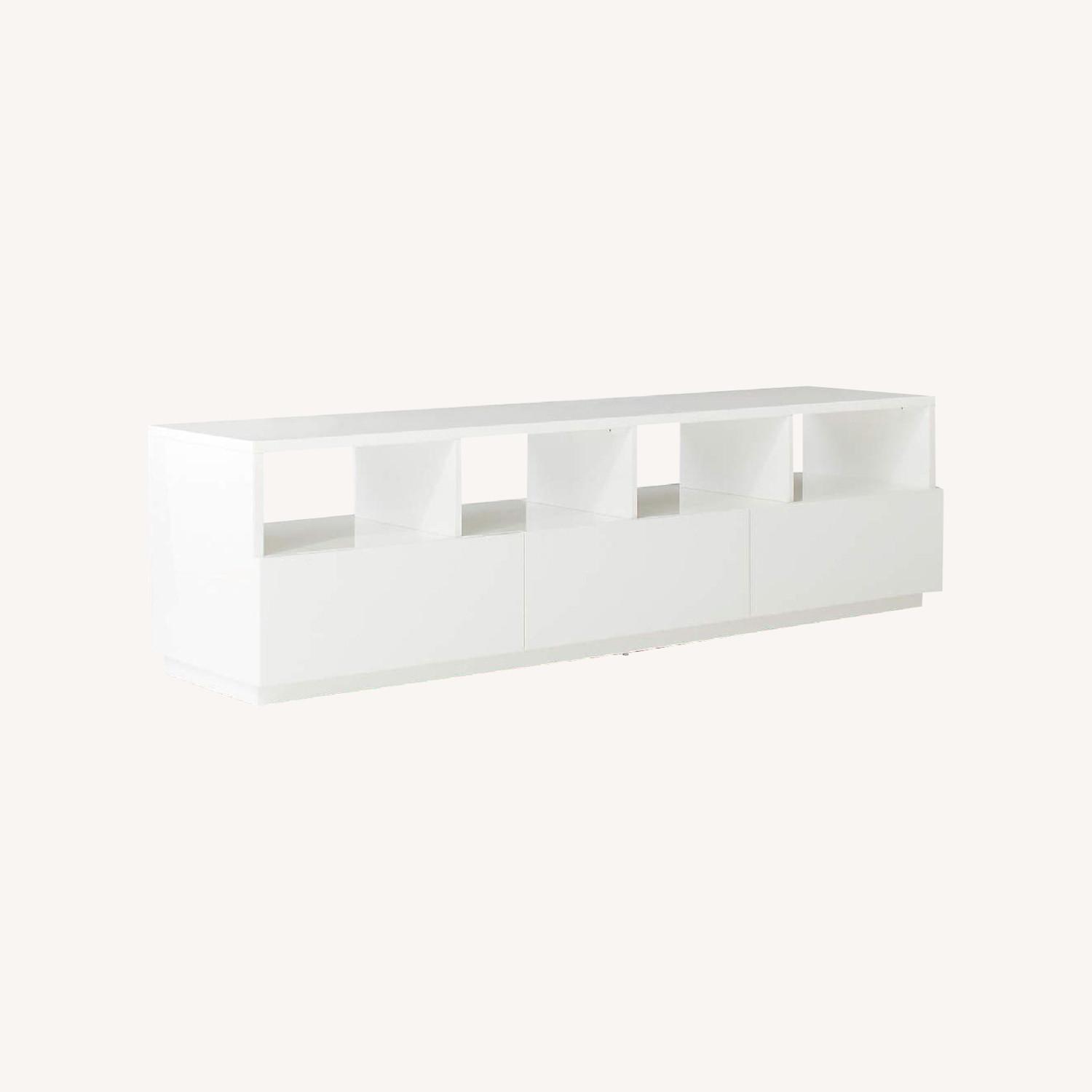 CB2 Chill Large White Media Console - AptDeco