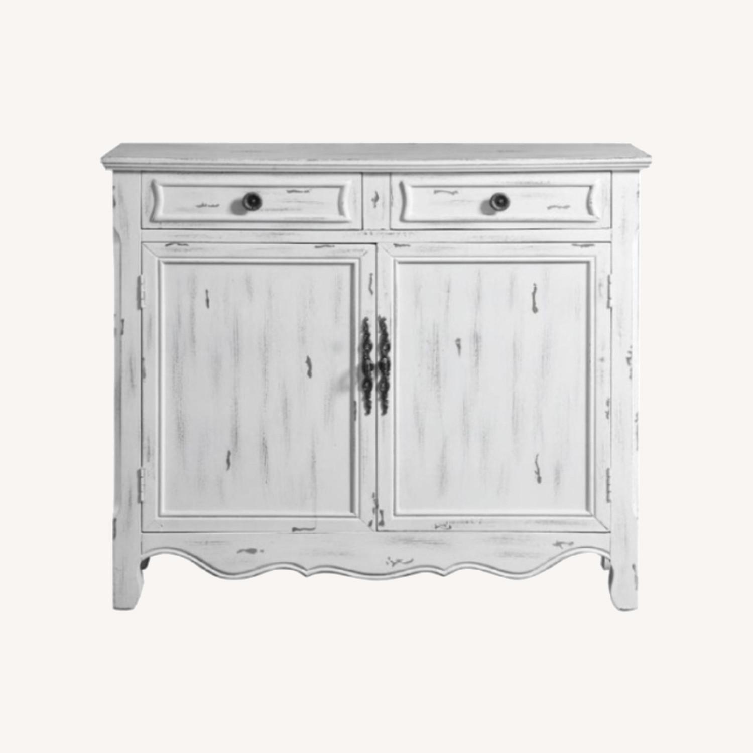 White Accent Cabinet - AptDeco