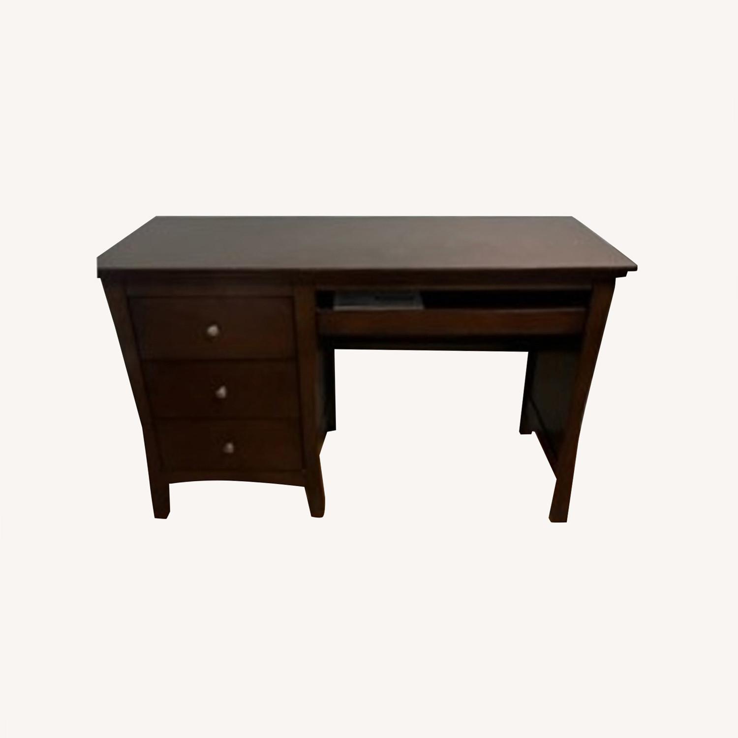 Bob's Discount Furniture Dark Brown Desk - AptDeco