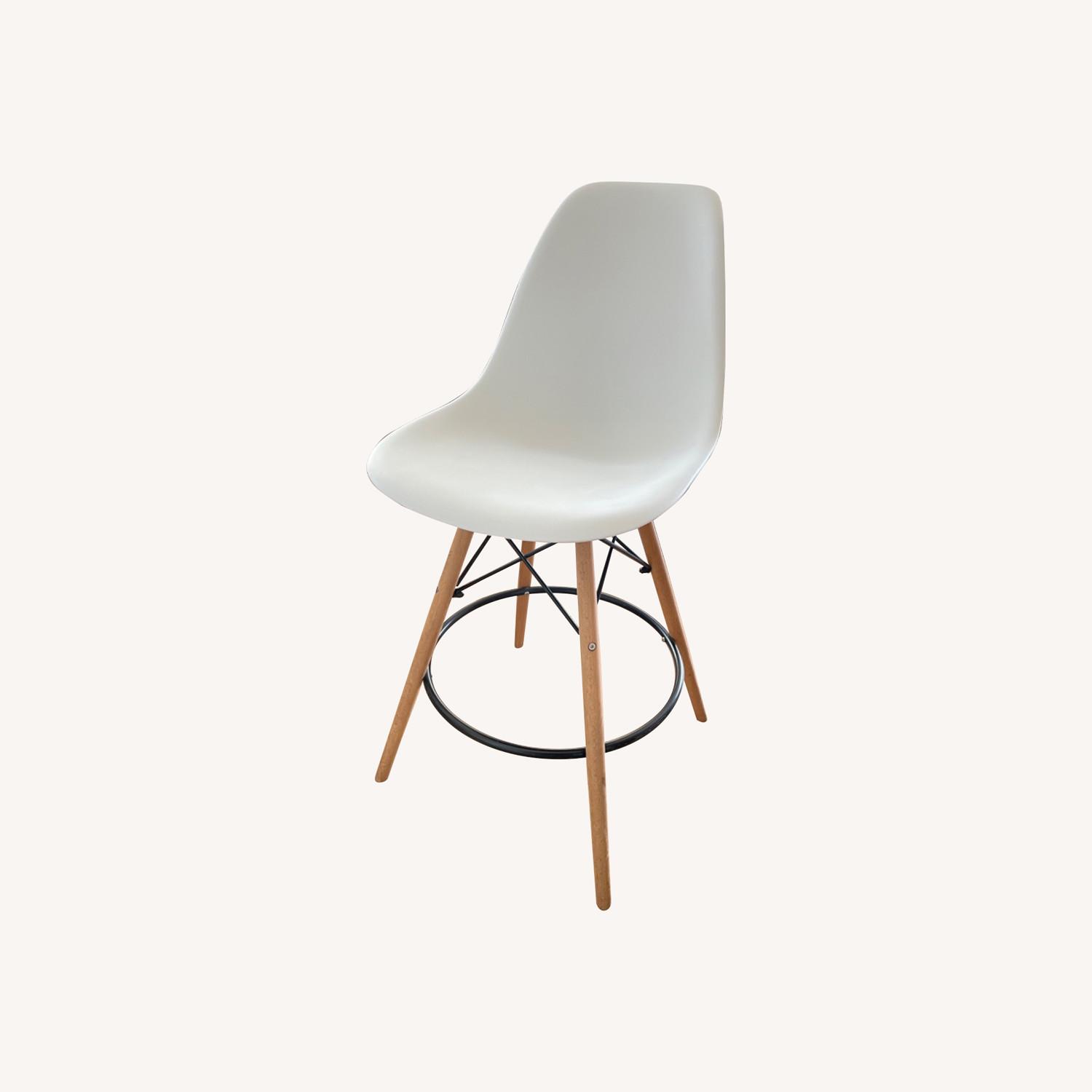 Wayfair Eames Style White Bar Stools Set of 3 - AptDeco