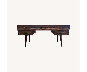 Rustic, Solid Wood Desk - AptDeco