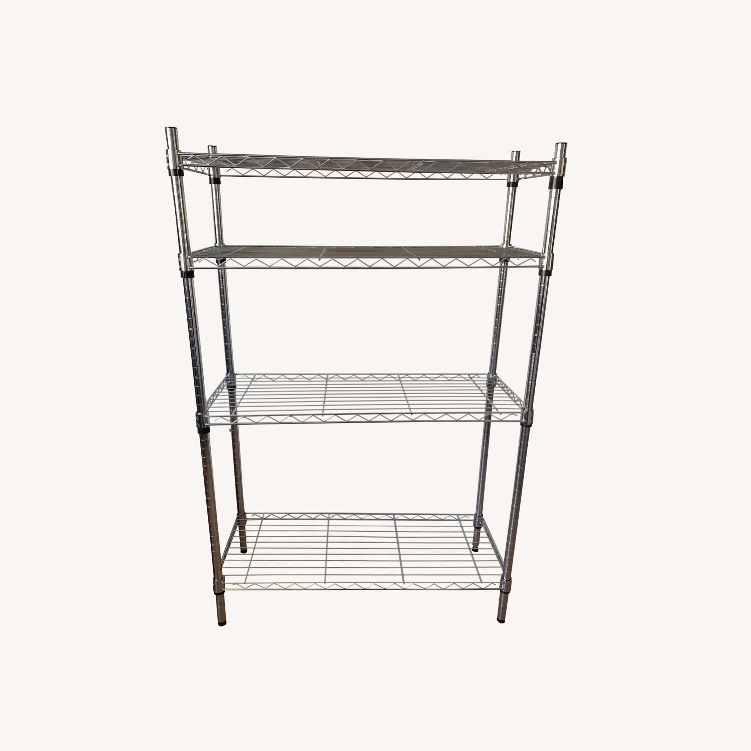 4-Tier Chrome Shelving Unit (36Wx54Hx10D) - AptDeco