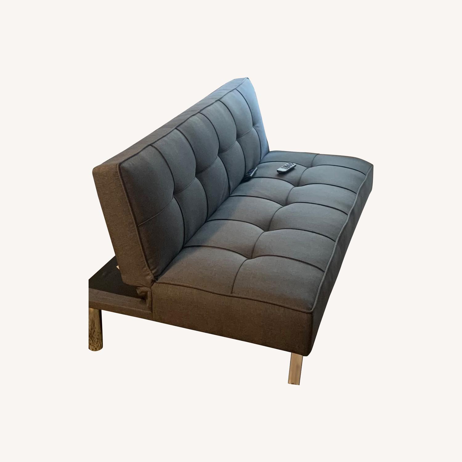 Serta 66.1" Armless Convertible Sleeper Futon Sofa - AptDeco