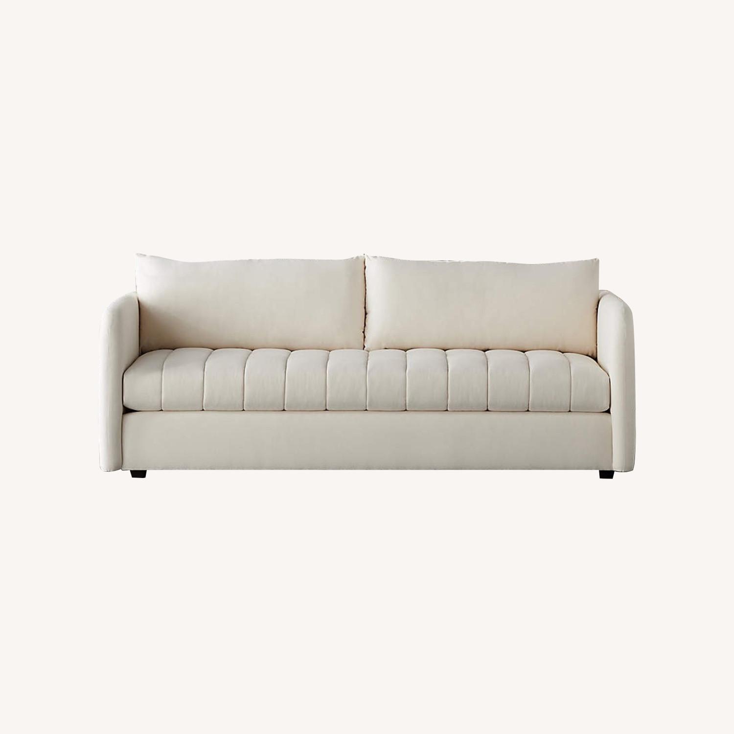 CB2 Stitch Sofa - AptDeco