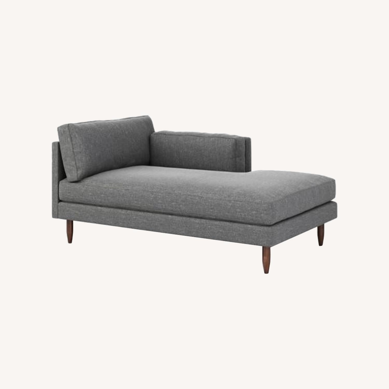 Grey Chaise Lounge - AptDeco