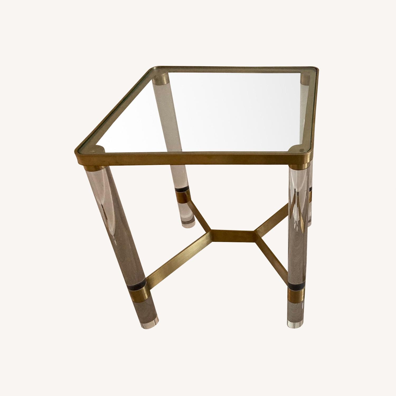 Anthropologie Oscarine Lucite End Table Set of 2 - AptDeco