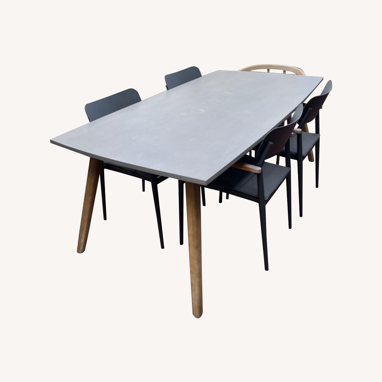 Article Stone Outdoor Dining Table Set - AptDeco