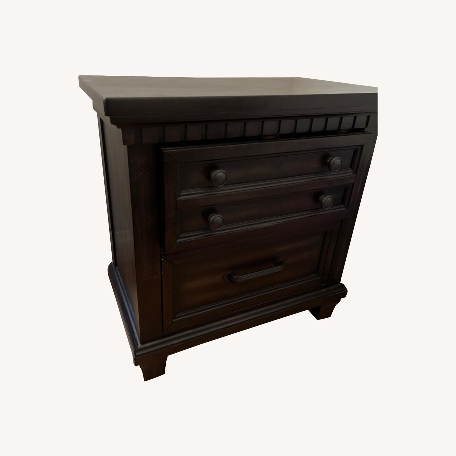Rustic Side Table with Hidden Drawer - AptDeco