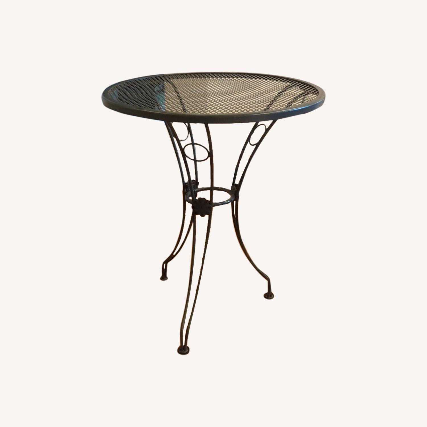 Vintage Wrought Iron Cafe Table - AptDeco