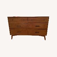 Living Spaces Alton Cherry 6 Drawer Dresser AptDeco