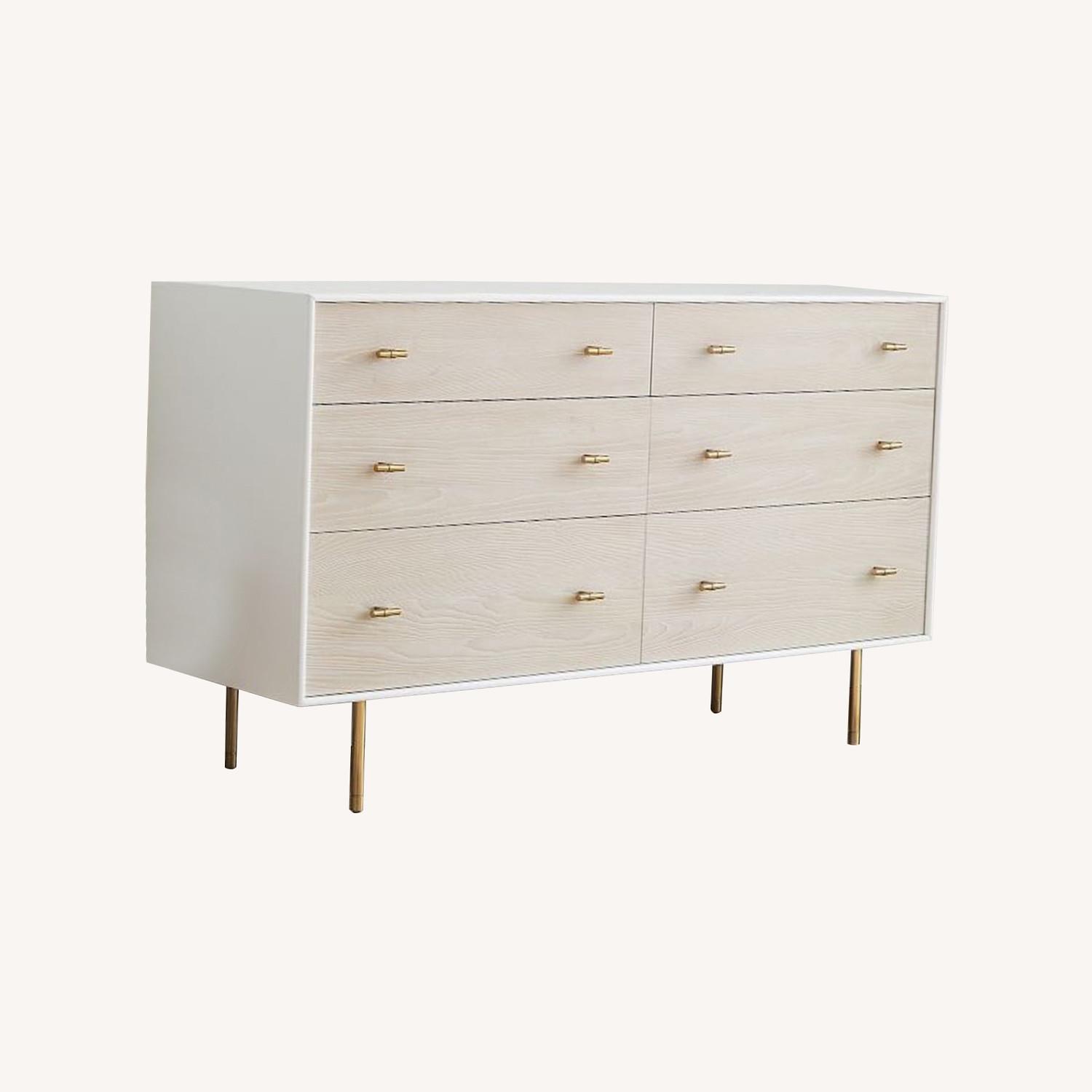 West Elm Modernist Wood & Lacquer 6-Drawer Dresser - AptDeco