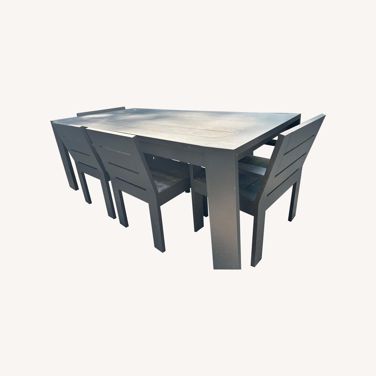 RH Maya Aluminum Rectangular Dining Table - AptDeco