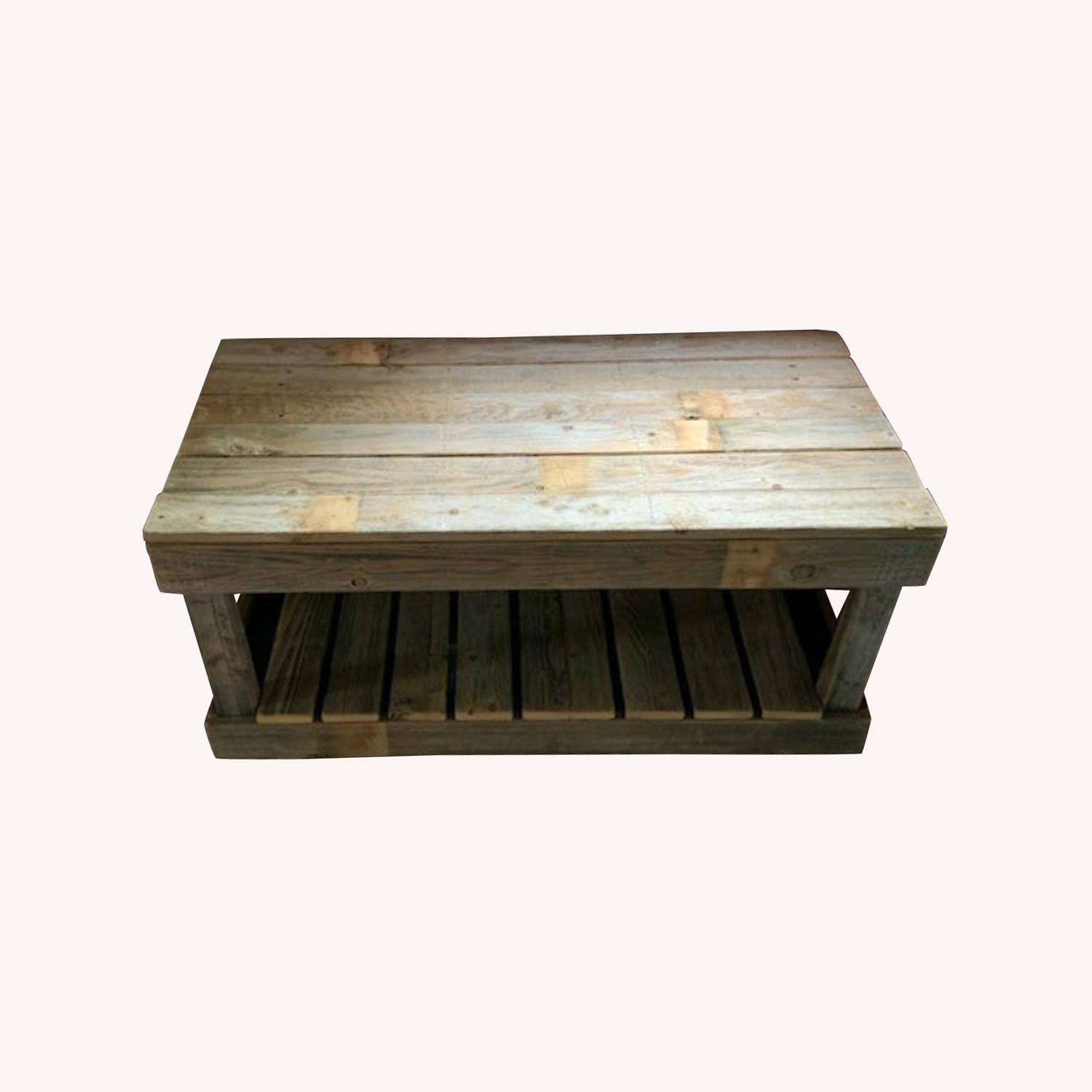 Overstock Handmade Slatted Bottom Wood Coffee Table - AptDeco