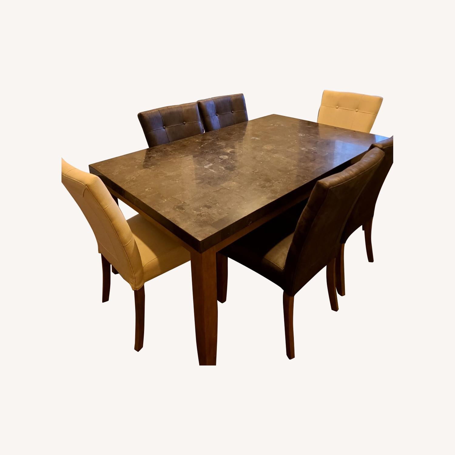 Steve Silver Co. Dining Table + 6 Chairs - AptDeco